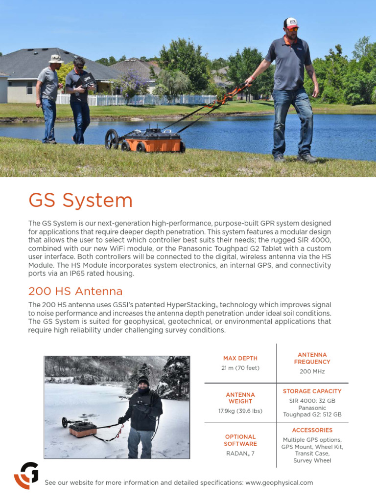 GSSI GS System Brochure 200HS | PDF | Wi Fi | Tablet Computer