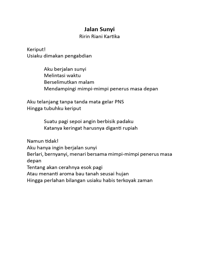 Puisi Tentang Pendidikan Ririn | PDF