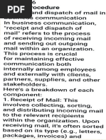 Procedures For Dealing With Incoming and Outgoing Mail in Large and ...