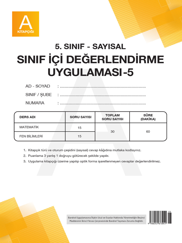 Fi̇ - 5 - 5 Sayisal | PDF