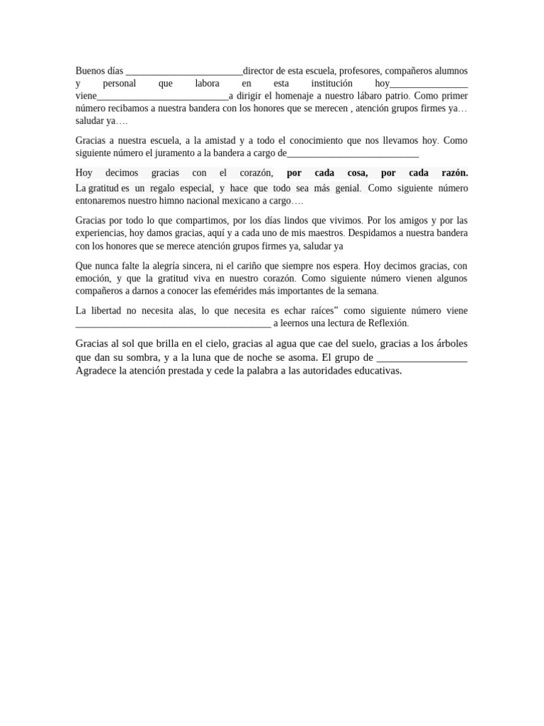 Homenaje Junio Despedida | PDF