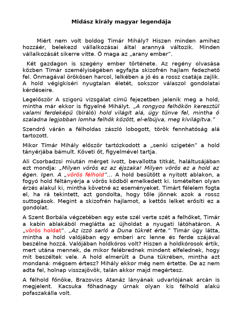 Az Arany Ember - Elemzés | PDF