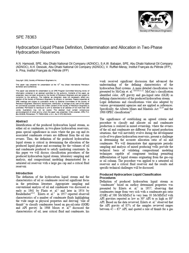 Liquid Phase Definition SPE | PDF | Petroleum Reservoir | Petroleum