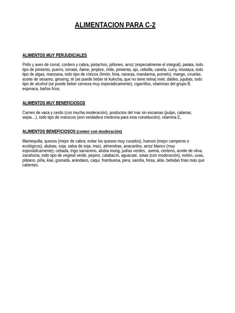 Alimentacion para Shoyang | PDF