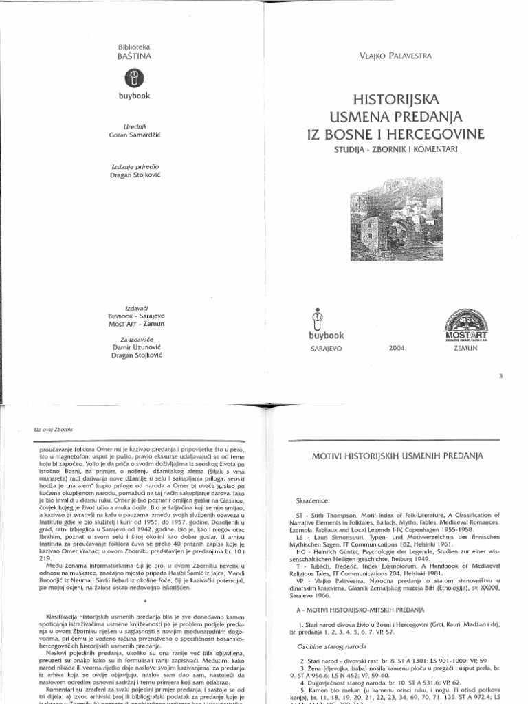 Historijska Usmena Predanja Iz BiH | PDF