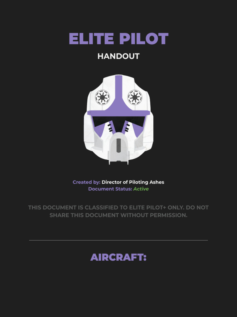 Elite Pilot Handout (11 - 23) | PDF | Aviation | Aircraft
