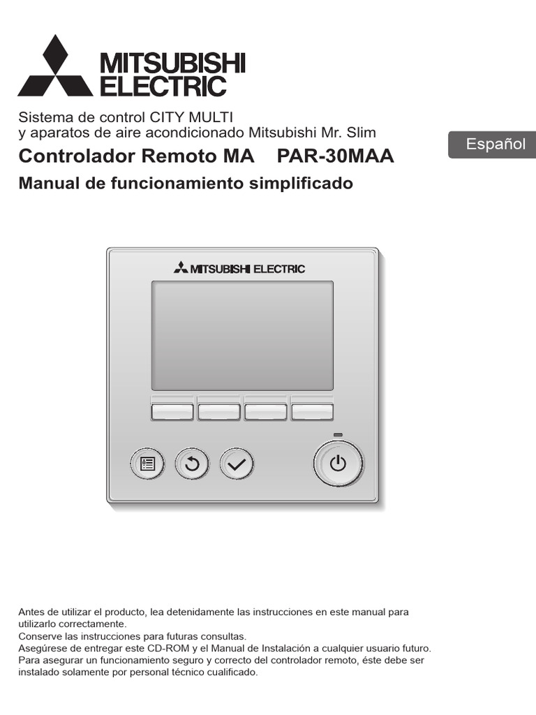 Manual Simplificado Del Control Remoto PAR-30MAA | PDF | Descarga ...