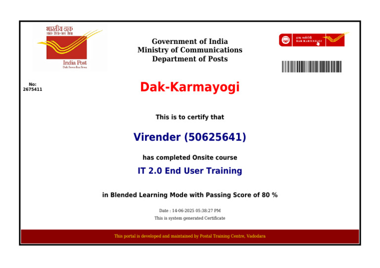Final Certificate | PDF