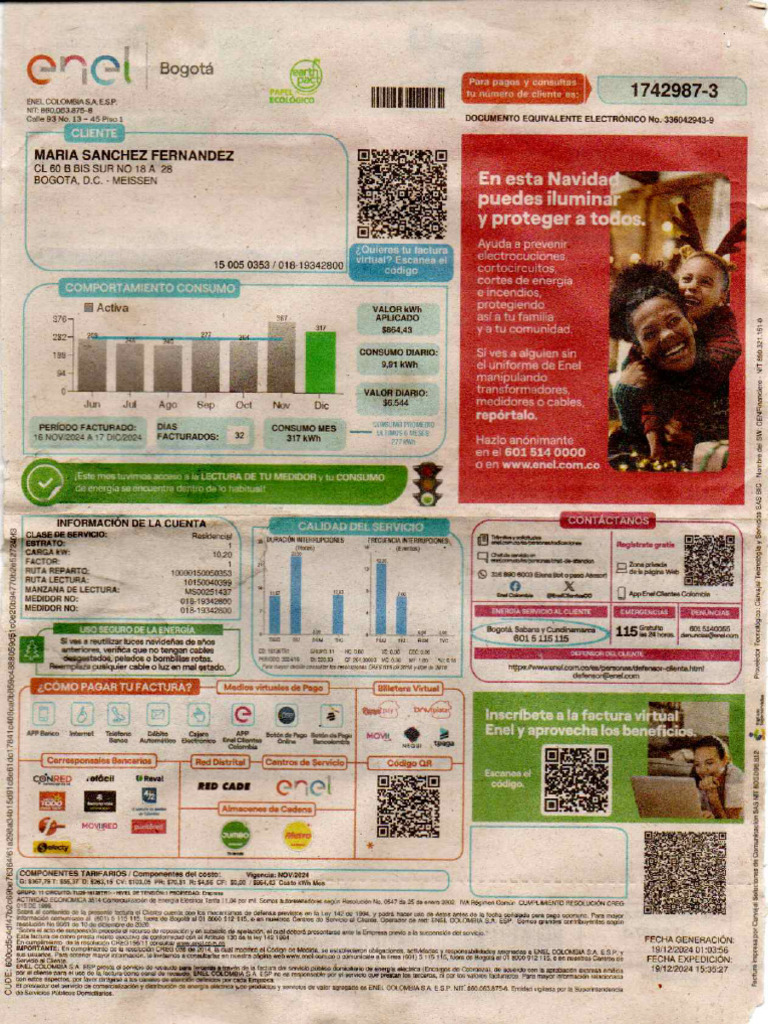 Factura Enel Codensa | PDF