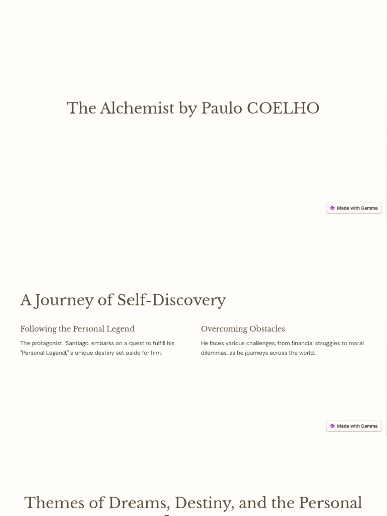 The Alchemist by Paulo COELHO | PDF