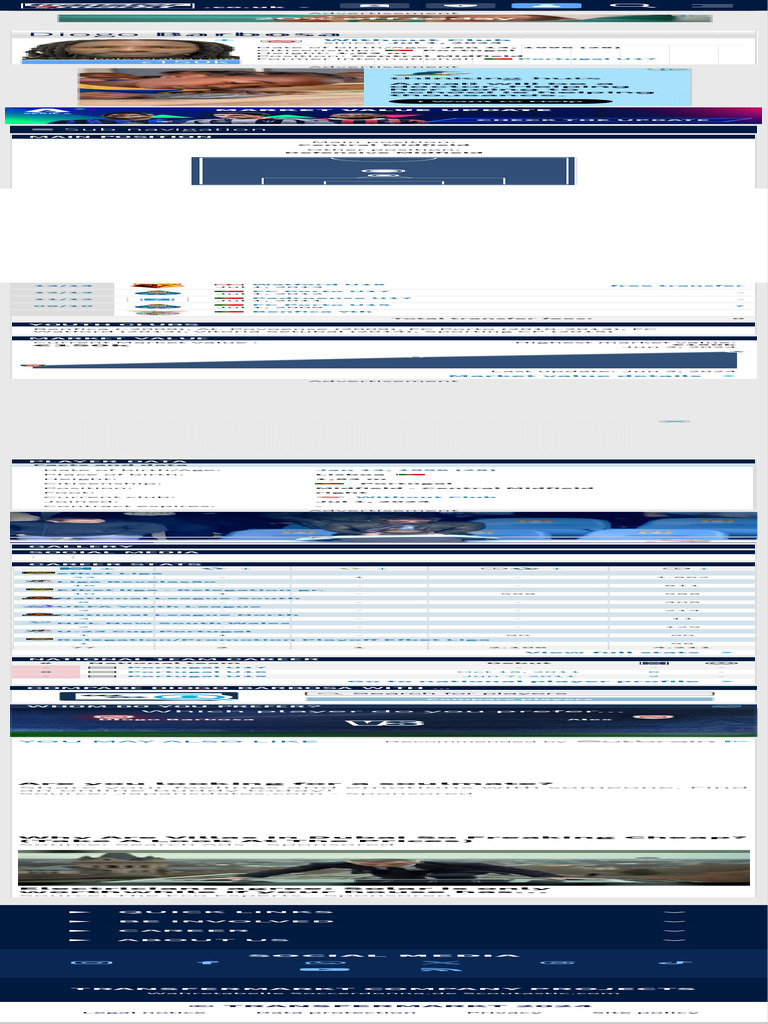 Diogo Barbosa - Player Profile Transfermarkt | PDF | Association ...