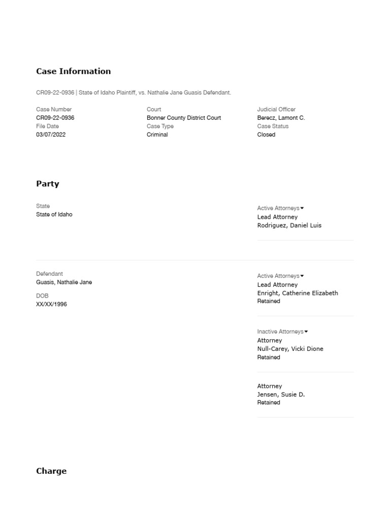 CR09-22-0936 Nathalie Jane Guasis | PDF | Plea | Preliminary Hearing