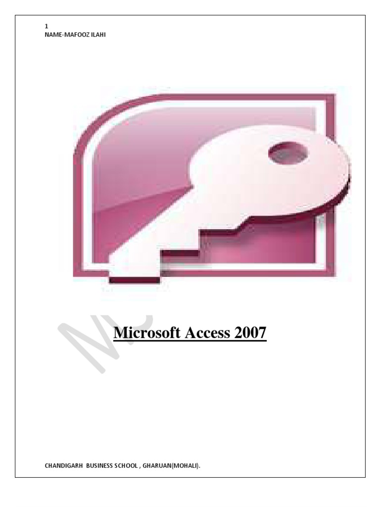 File On Ms Access | PDF | Microsoft Access | Relational Database