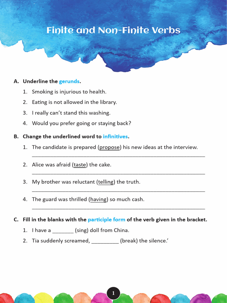 Finite&Non-Finite Verbs - 2 | PDF