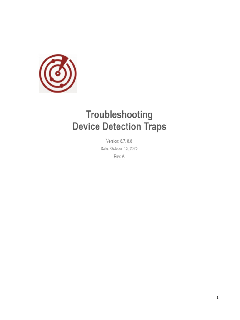 Troubleshooting Device Detection Traps | PDF | Software | Computing