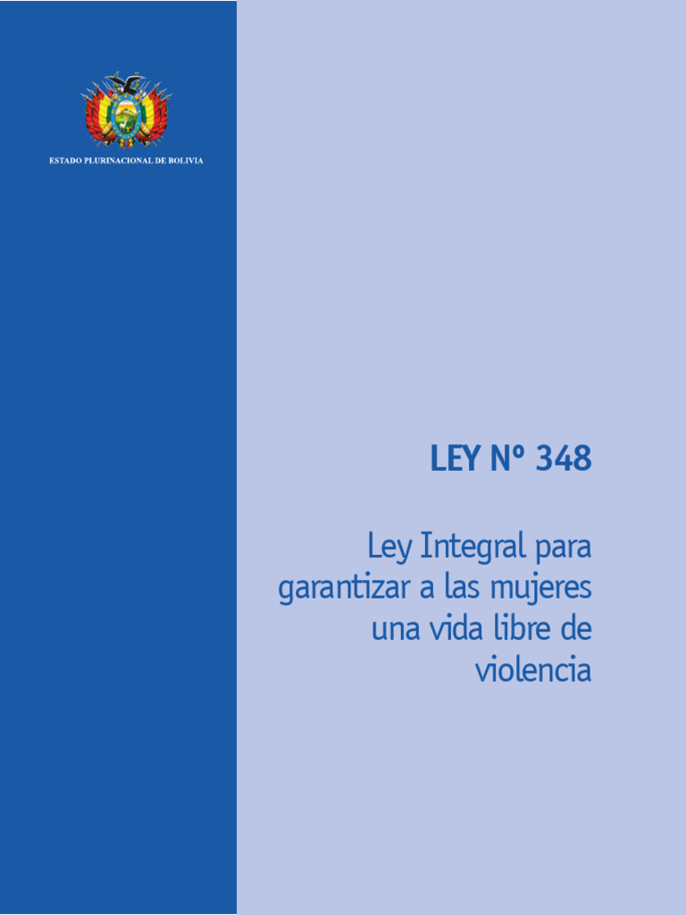 1 Ley 348 2016 | PDF | Violencia | La violencia contra las mujeres