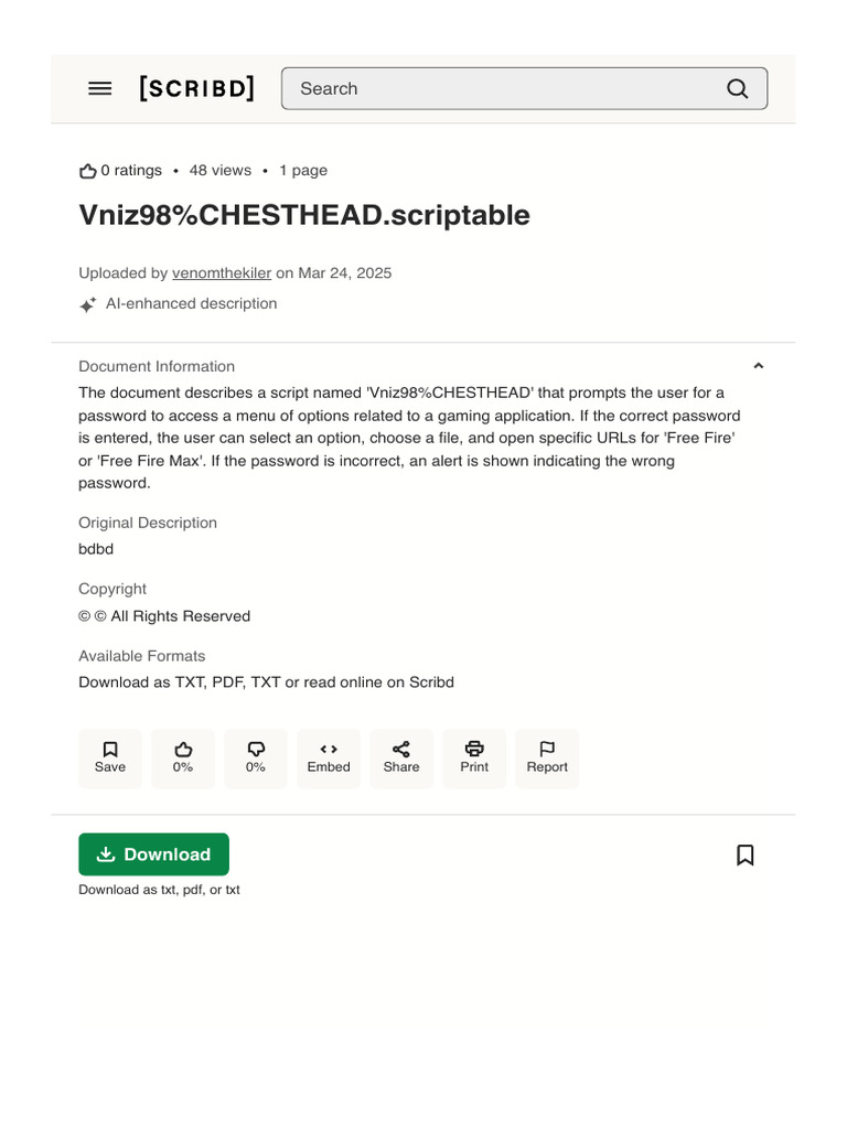 Vniz98%CHESTHEAD - Scriptable - PDF 4 | PDF | Scribd | World Wide Web