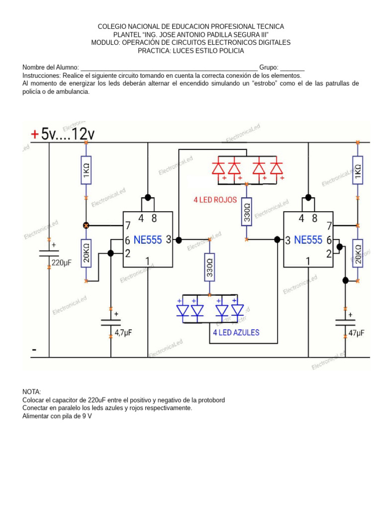 Practica Luces de Policia 25 | PDF