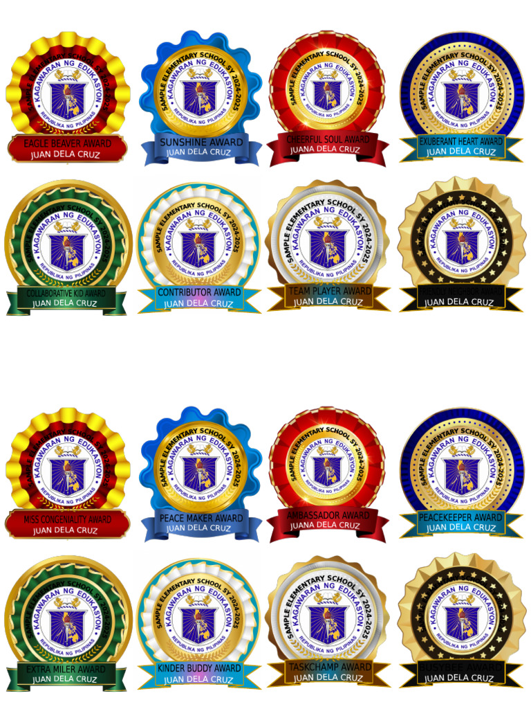 Character Trait Awards For K To 3 Ribbons D.O 36 | PDF