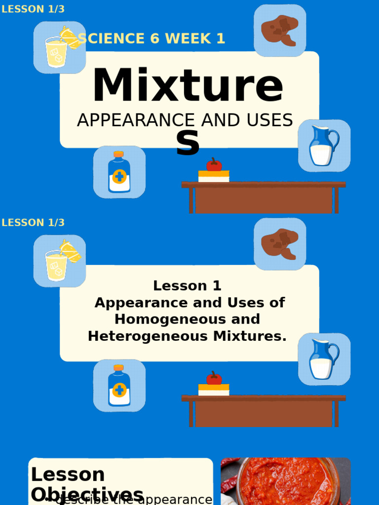 Types and Examples of Mixtures Science Presentation in Blue Light Blue ...