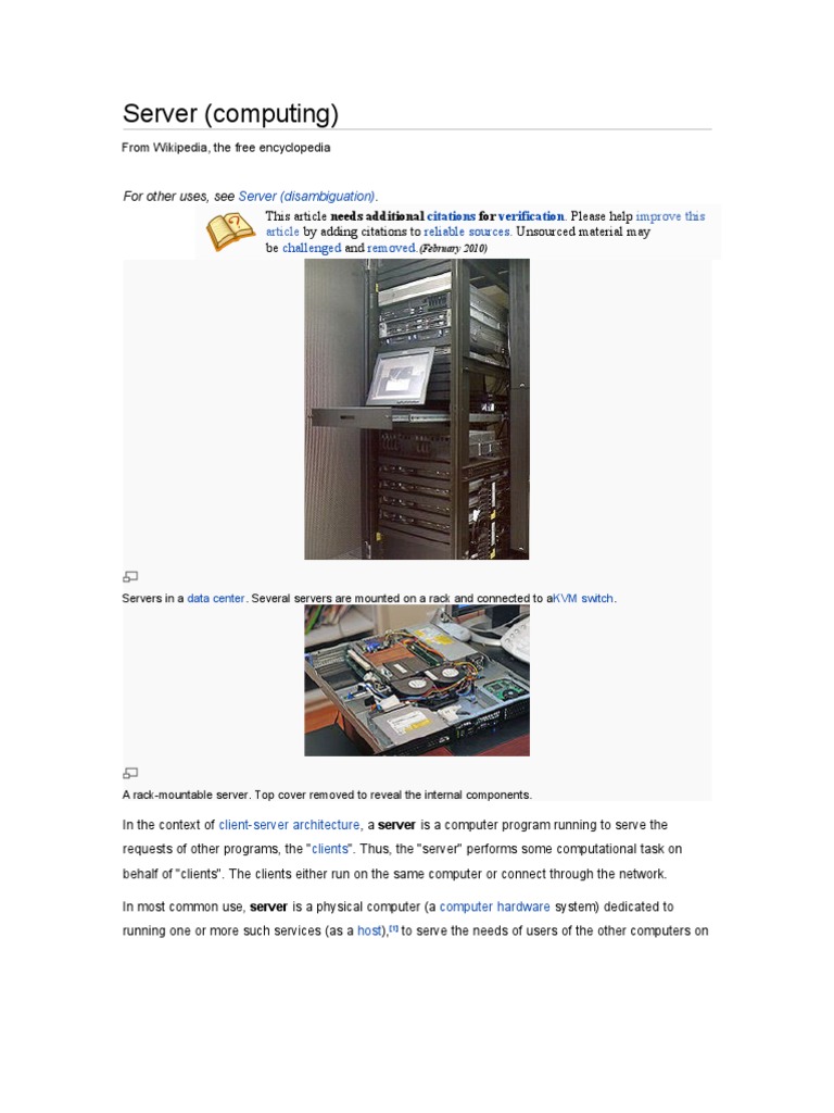 Server Computing For Other Uses See Pdf Server Computing Operating System
