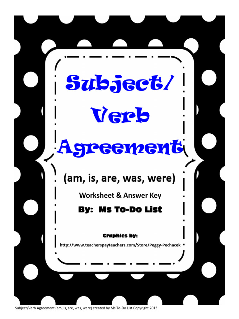 Subject/Verb Agreement Worksheet | PDF | Chess Openings | Chess