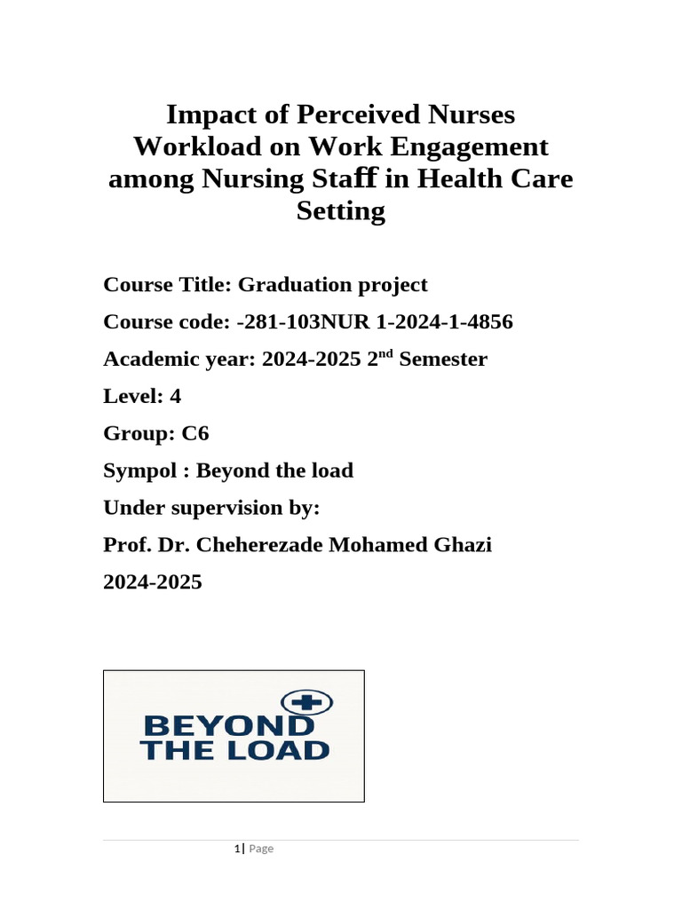 Final Workload and Work Engagement Final c6 | PDF | Workload | Nursing