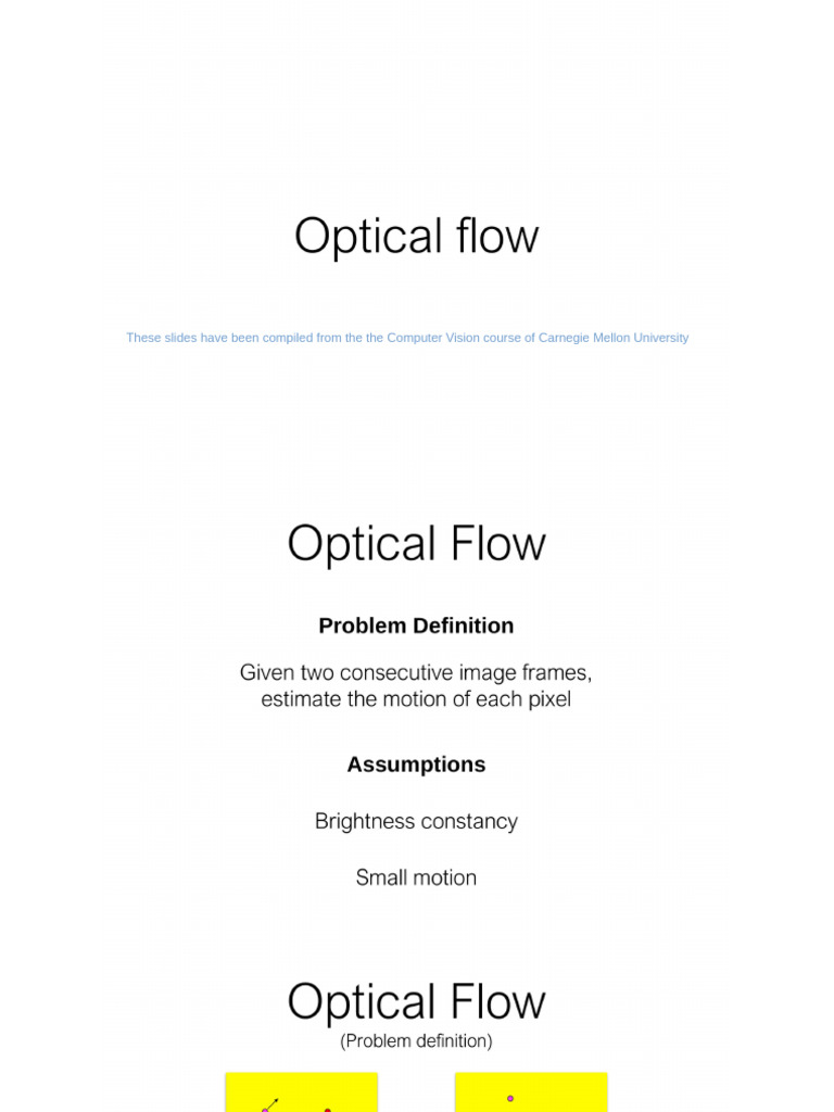 Optical Flow | PDF