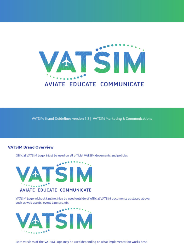 VATSIM Logo Usage Guidelines | PDF | Logos | Graphic Design