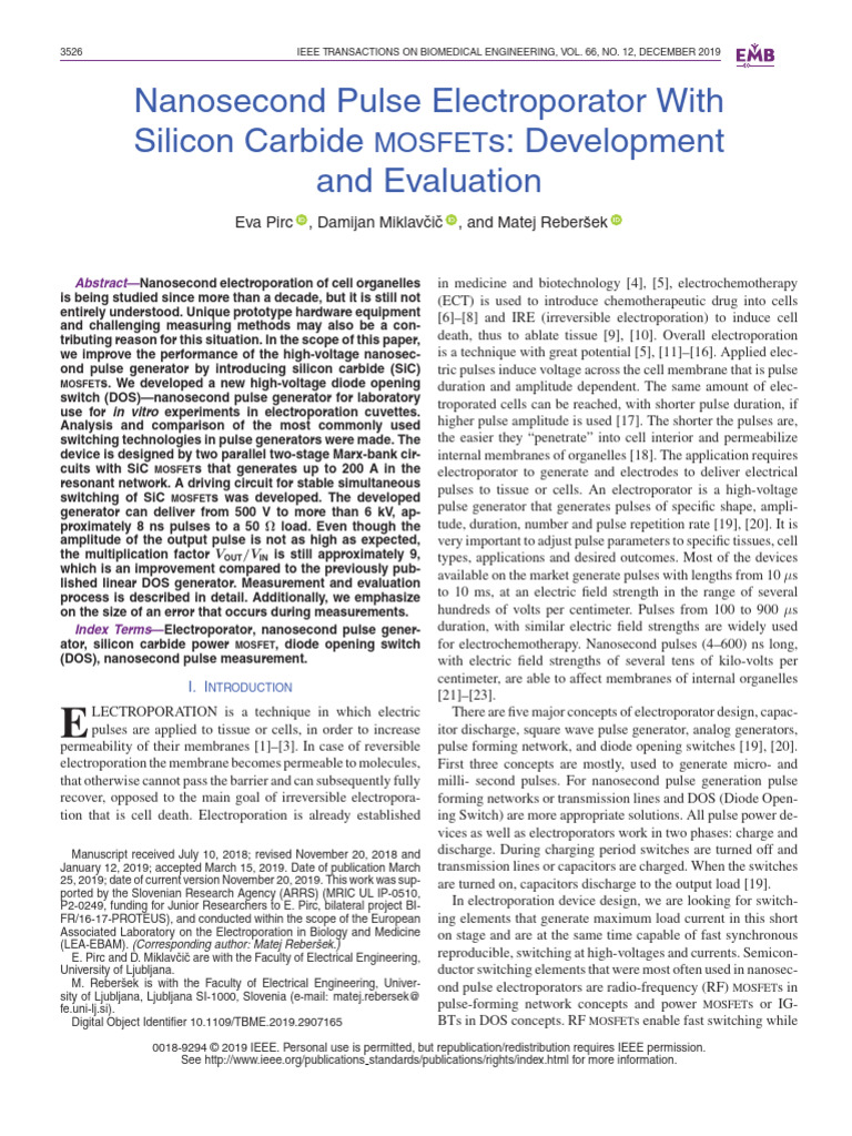 Nanosecond Pulse Electroporator With Silicon Carbide Mosfets ...
