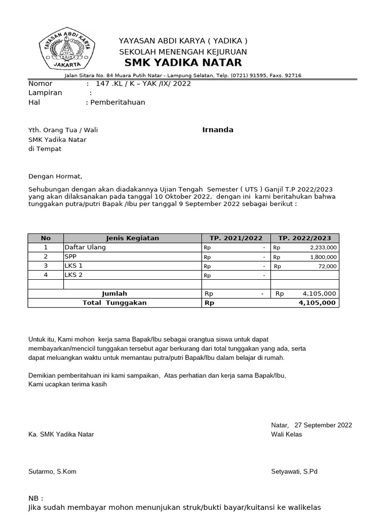 Contoh Surat Edaran | PDF