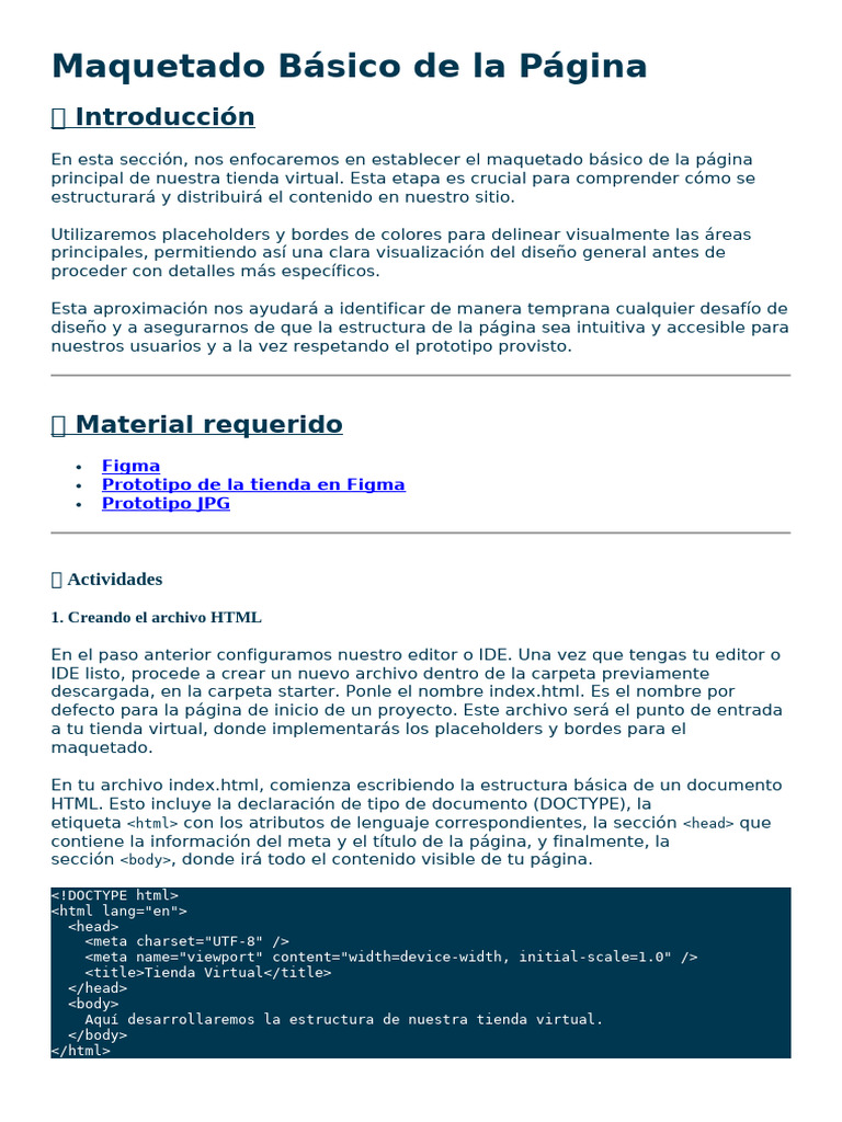 Maquetado Básico de Página Web | PDF | HTML | Archivo de computadora