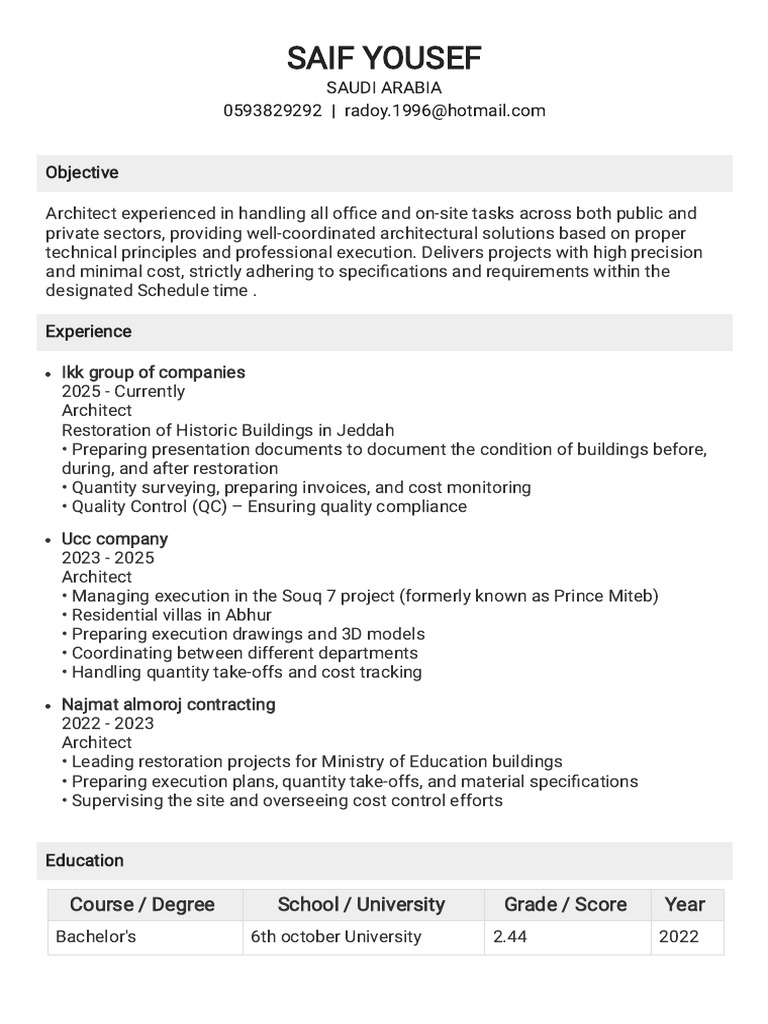 Saif Resume | PDF