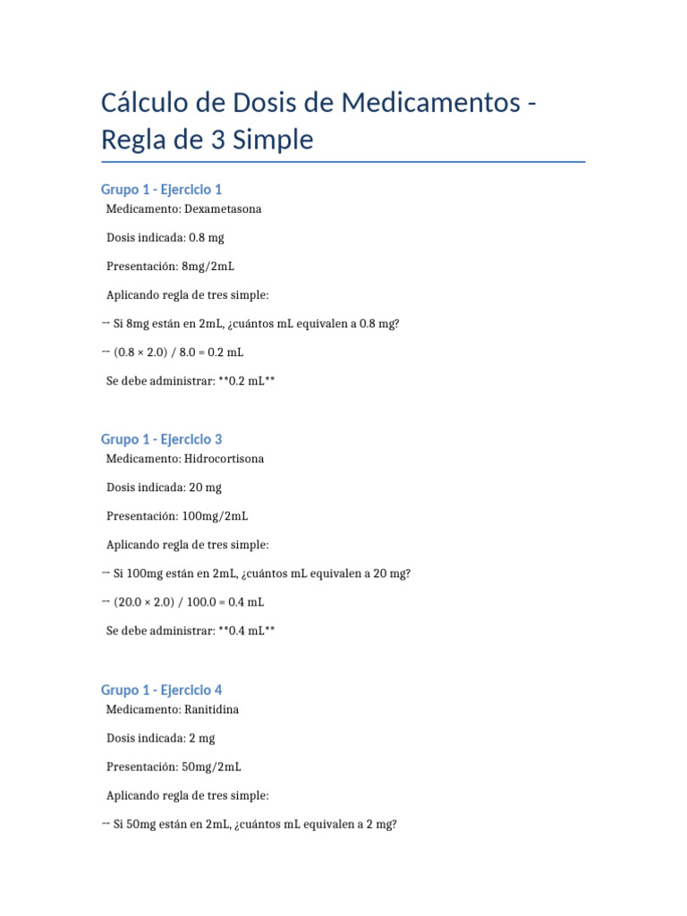 Dosis de Ceftriaxona y Regla de 3 | PDF | Drogas | Química medicinal