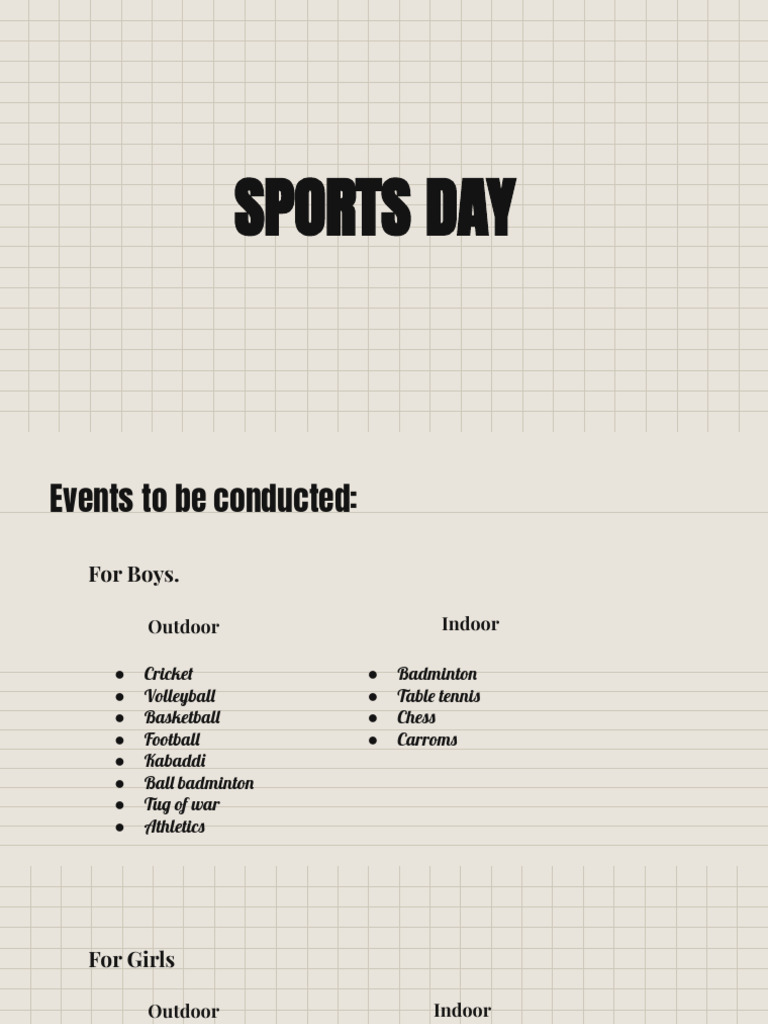 Sports Day | PDF