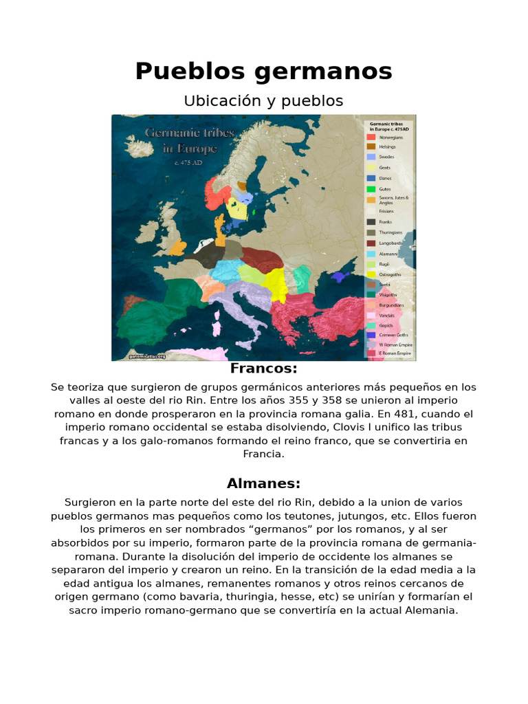 Pueblos Germanos Investigacion | PDF | Pueblos germánicos | Francos
