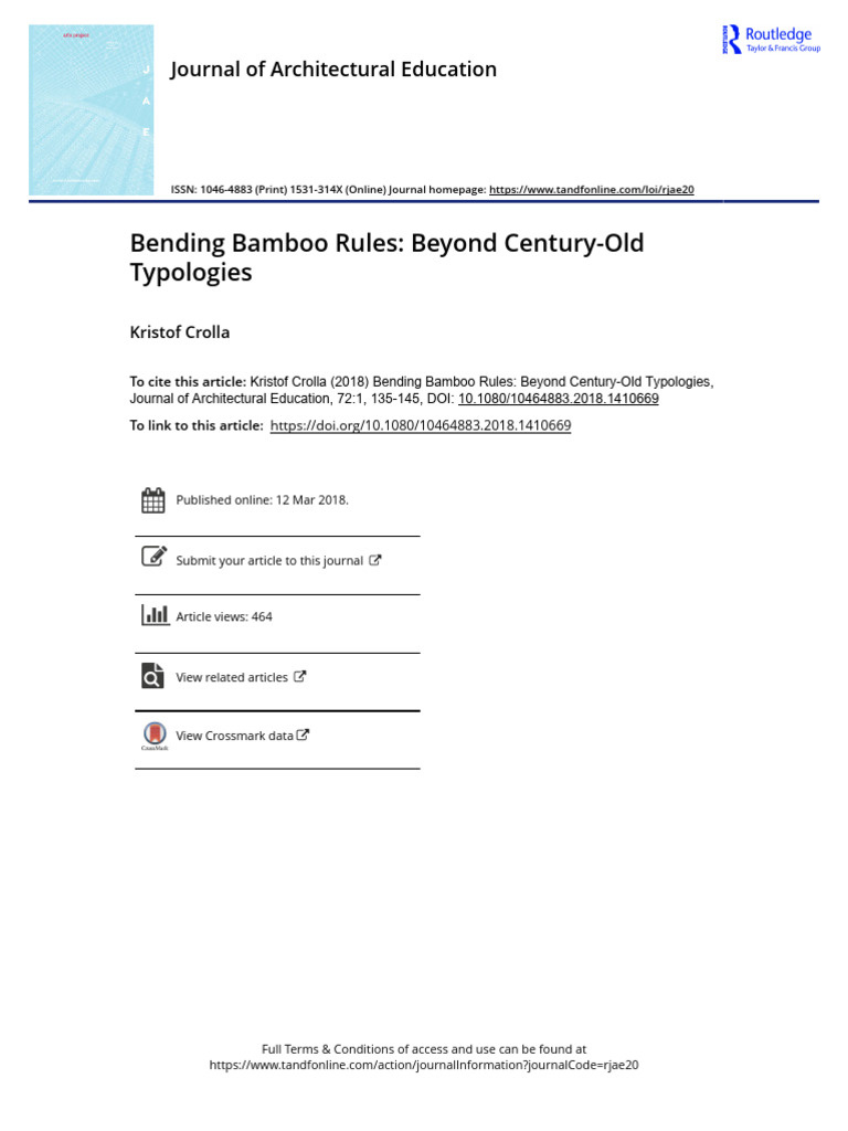 Bending Bamboo Rules Beyond Century Old Typologies | PDF | Scaffolding ...