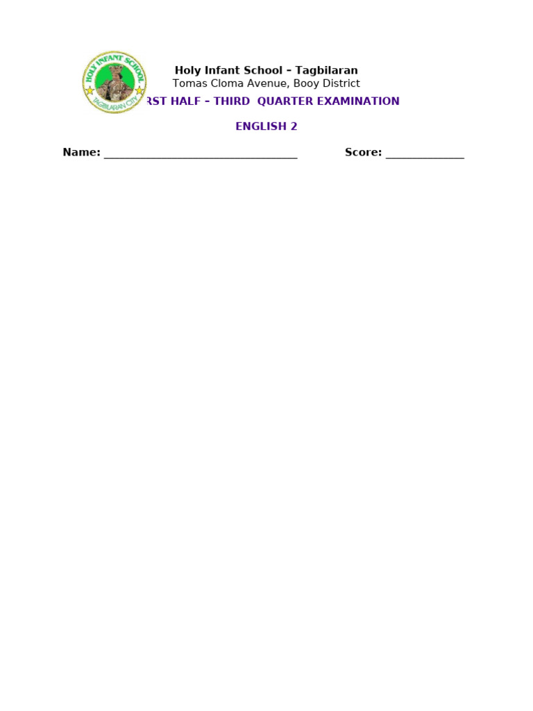 Holy Infant School | PDF
