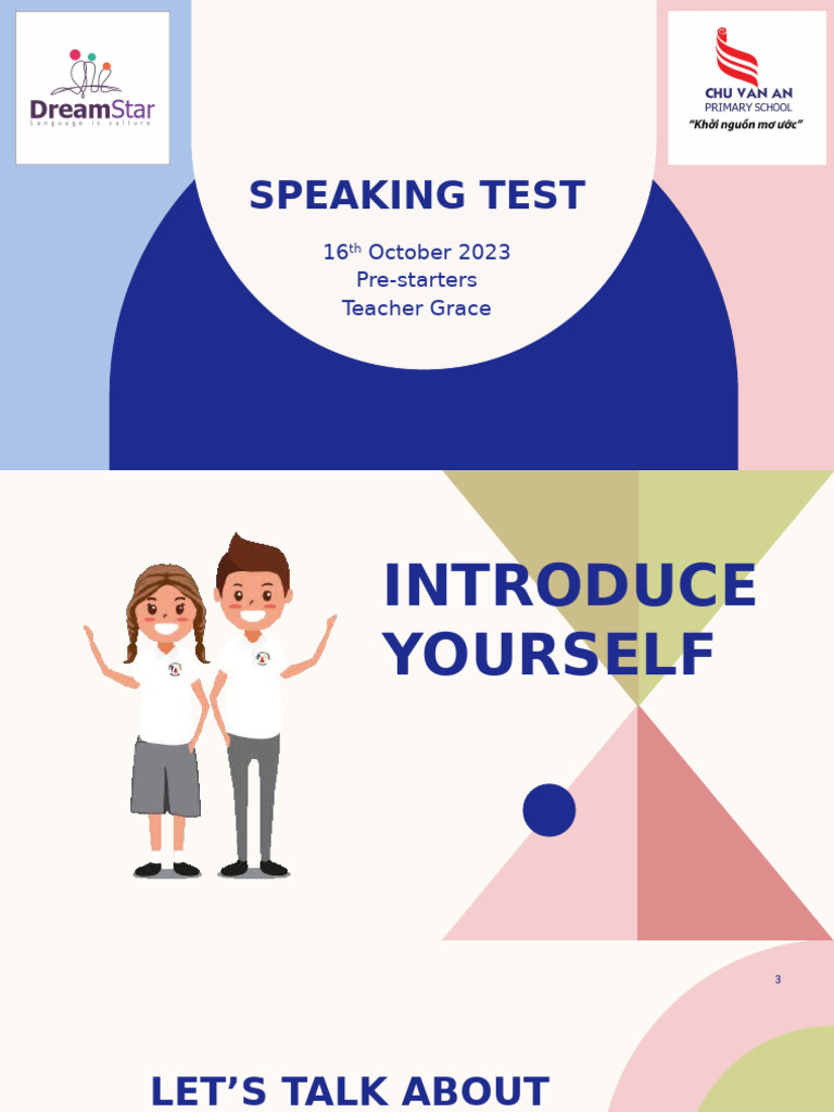 Speaking Test - Starters - Unit 3-4 | PDF