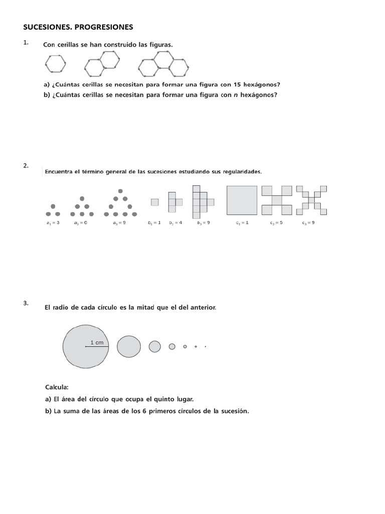 Sucesiones Progresiones 4to Sec NP 2025 | PDF