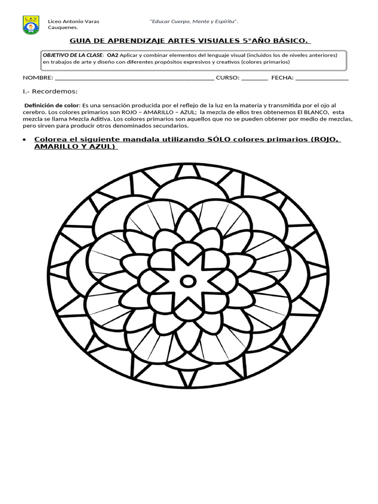 Guia Artes Visuales 5° Básico I | PDF