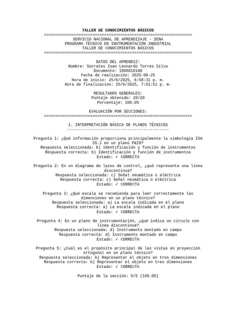 Taller de Conocimientos Básicos | PDF