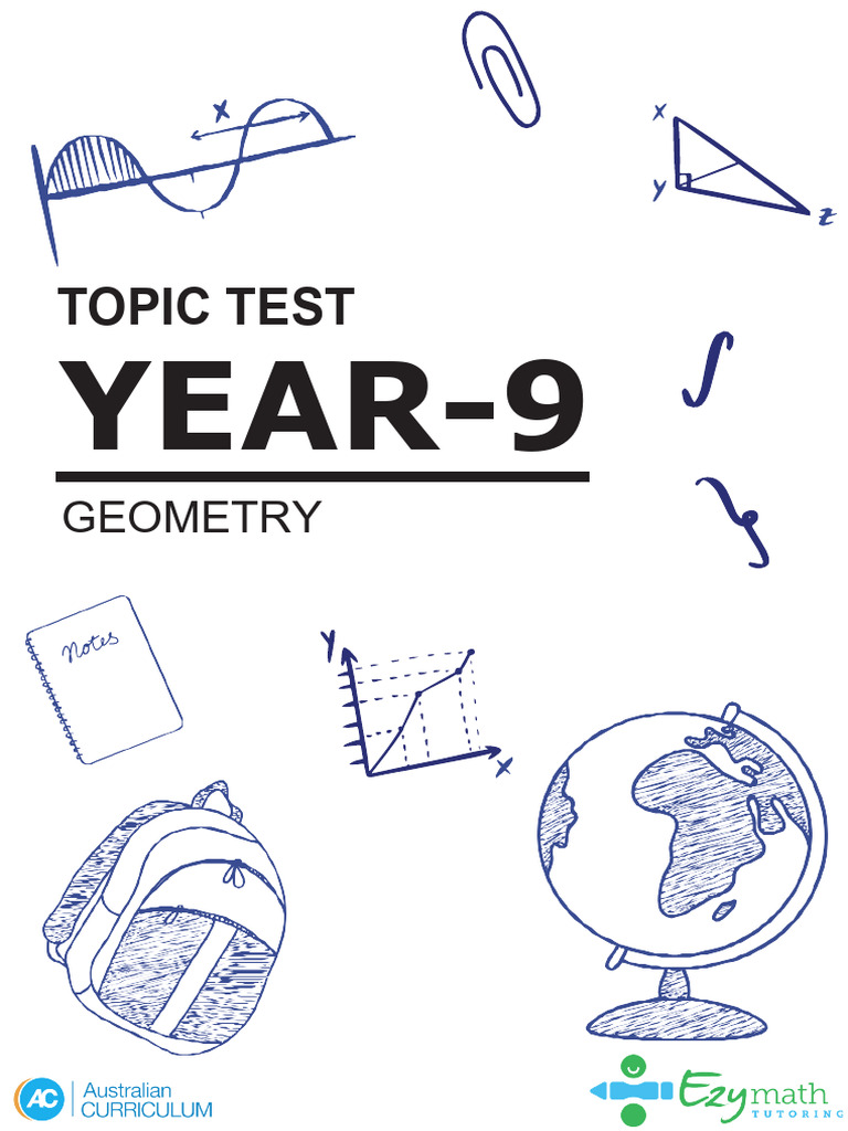 Year 9 Maths Test - Geometry - Questions | PDF | Circle | Triangle