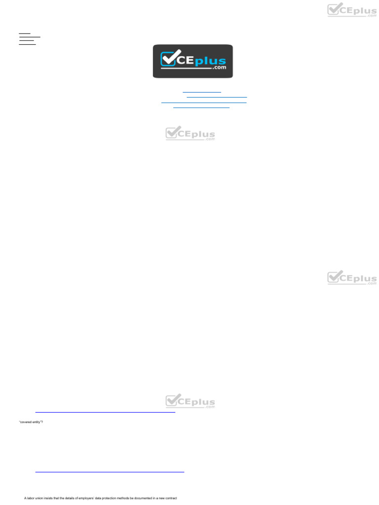 Iapp - Pre .Cipm .By .Vceplus.90q-Demo | PDF | Privacy | Certified Public Accountant