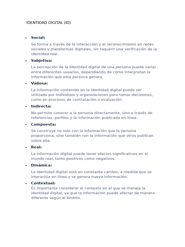 Identidad Digital (Id) | PDF