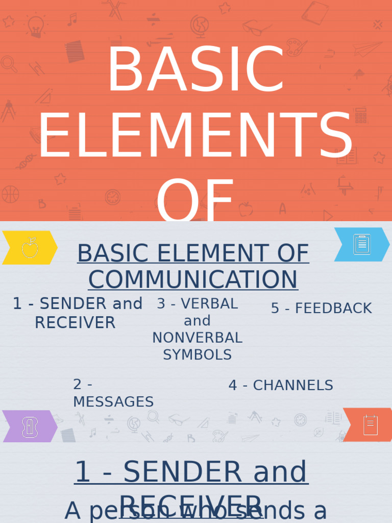 LESSON 2 - Basic Elements of Communication | PDF | Communication | Nonverbal Communication