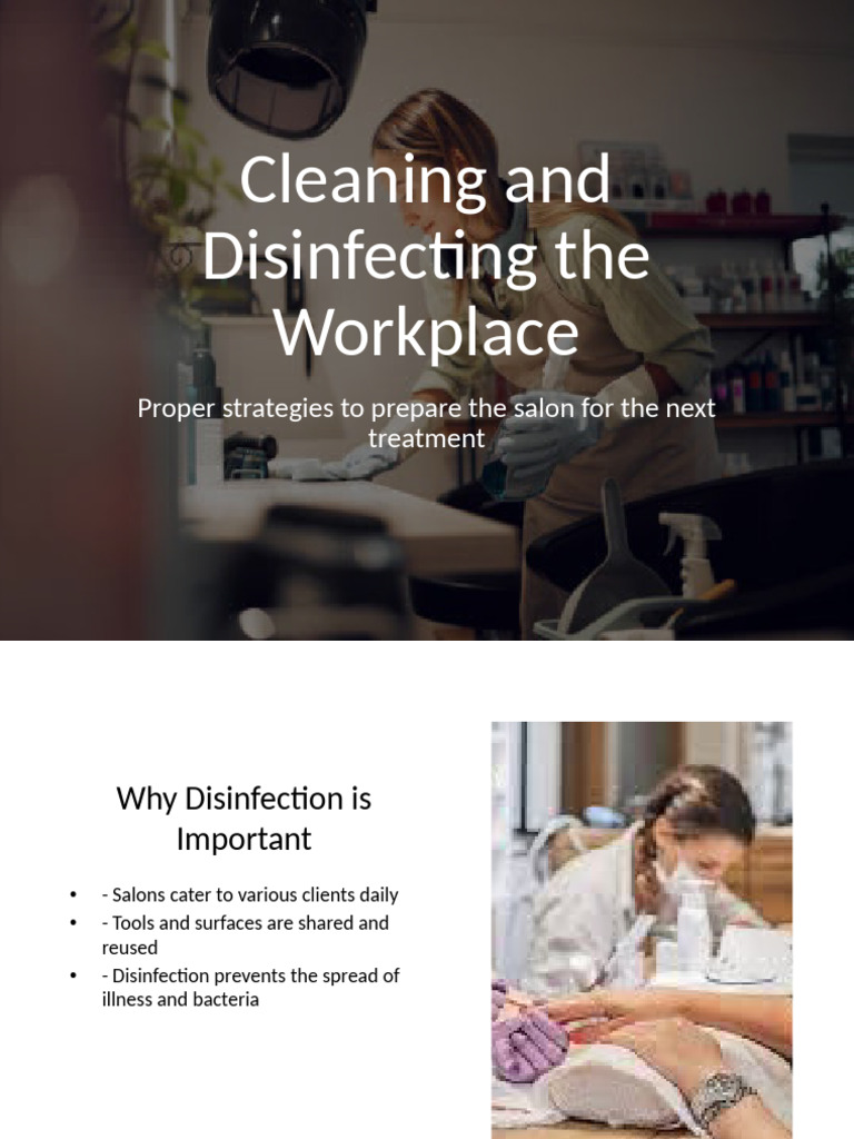 Cleaning and Disinfecting Workplace Presentation | PDF