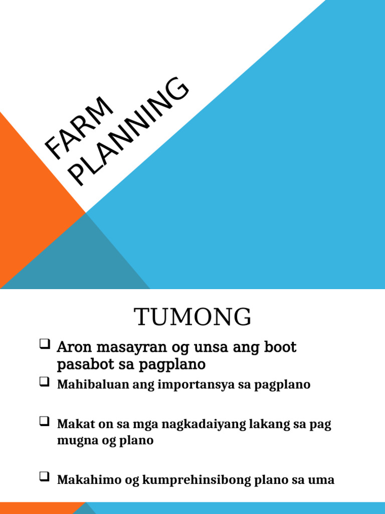 Farm Planning | PDF