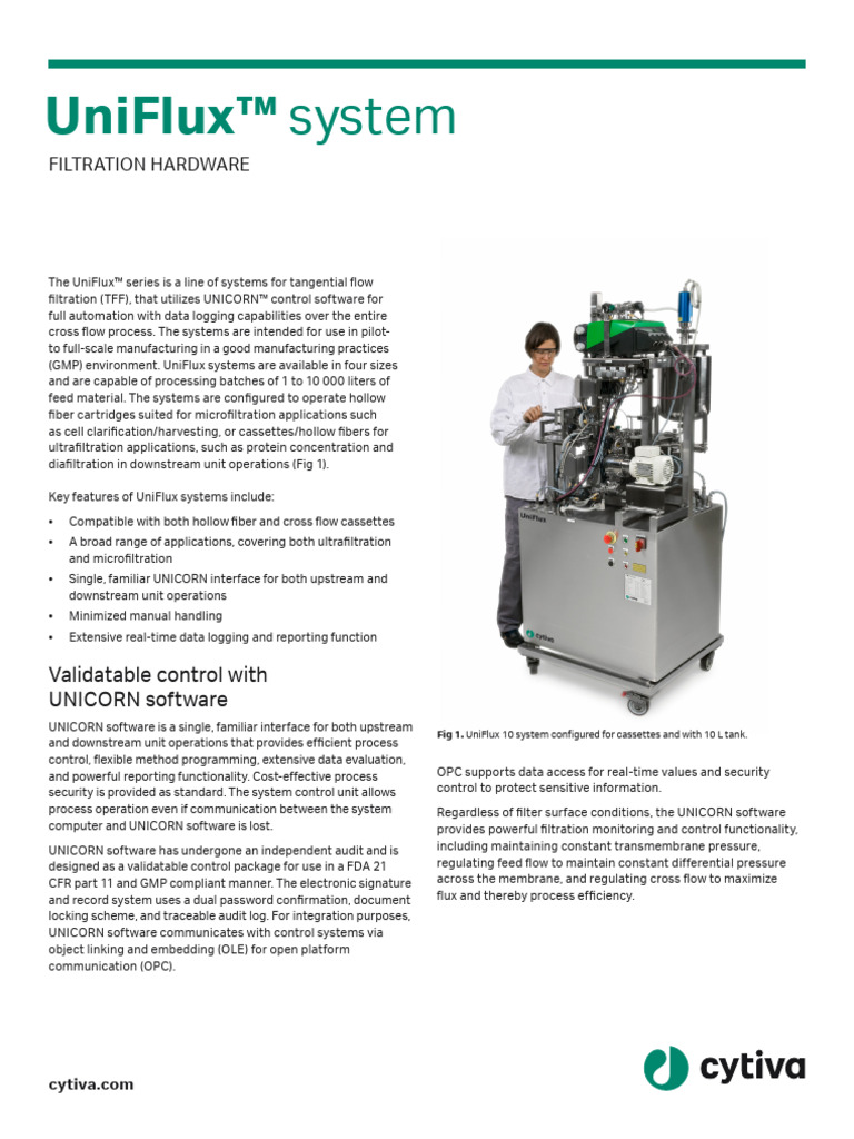 UniFlux System Data File CY13445 28Nov24 DF | PDF | Pump | Flow Measurement