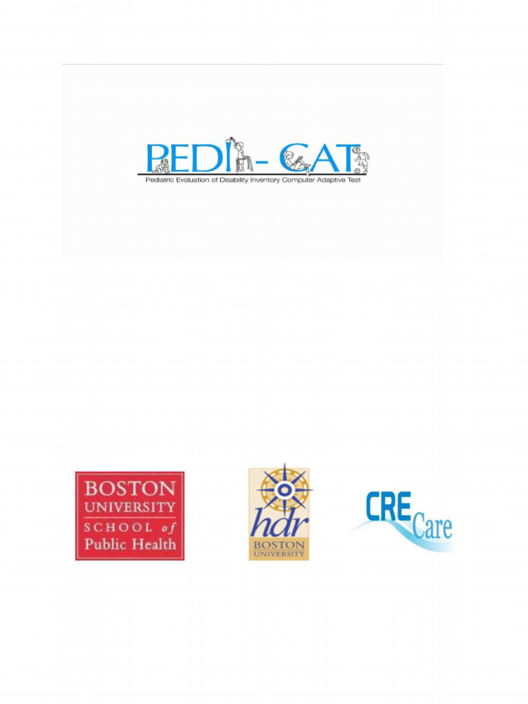Manual do PEDI-CAT: Desenvolvimento e Uso | PDF | Fisioterapia | Desvio ...